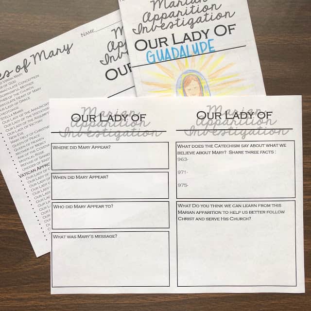 Mary Printables For Catholic Kids