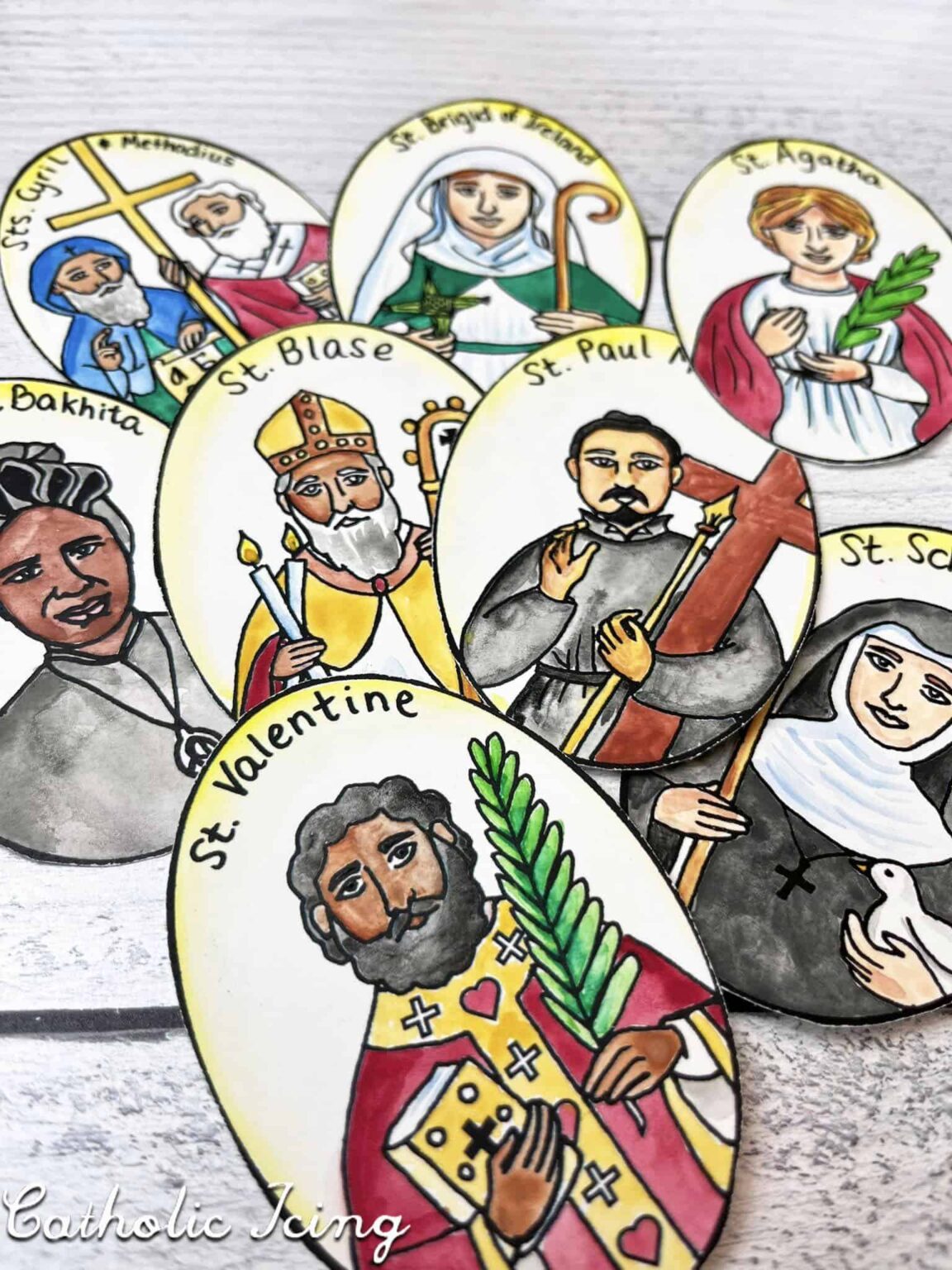 Catholic Saints Coloring and Craft Pages Set to Use All Year