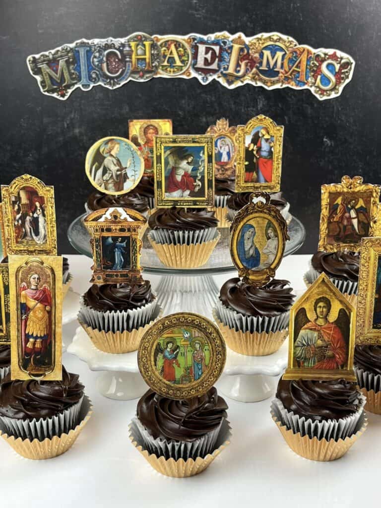 St. Michael And The Archangels Cupcake Toppers and Banner Party Printables